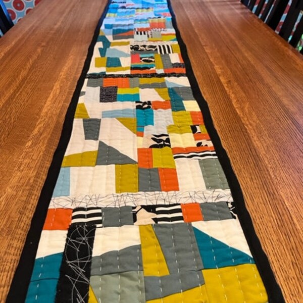 Geographic. Abstract Quilted Fabric Collage. 11 X 14 - Etsy