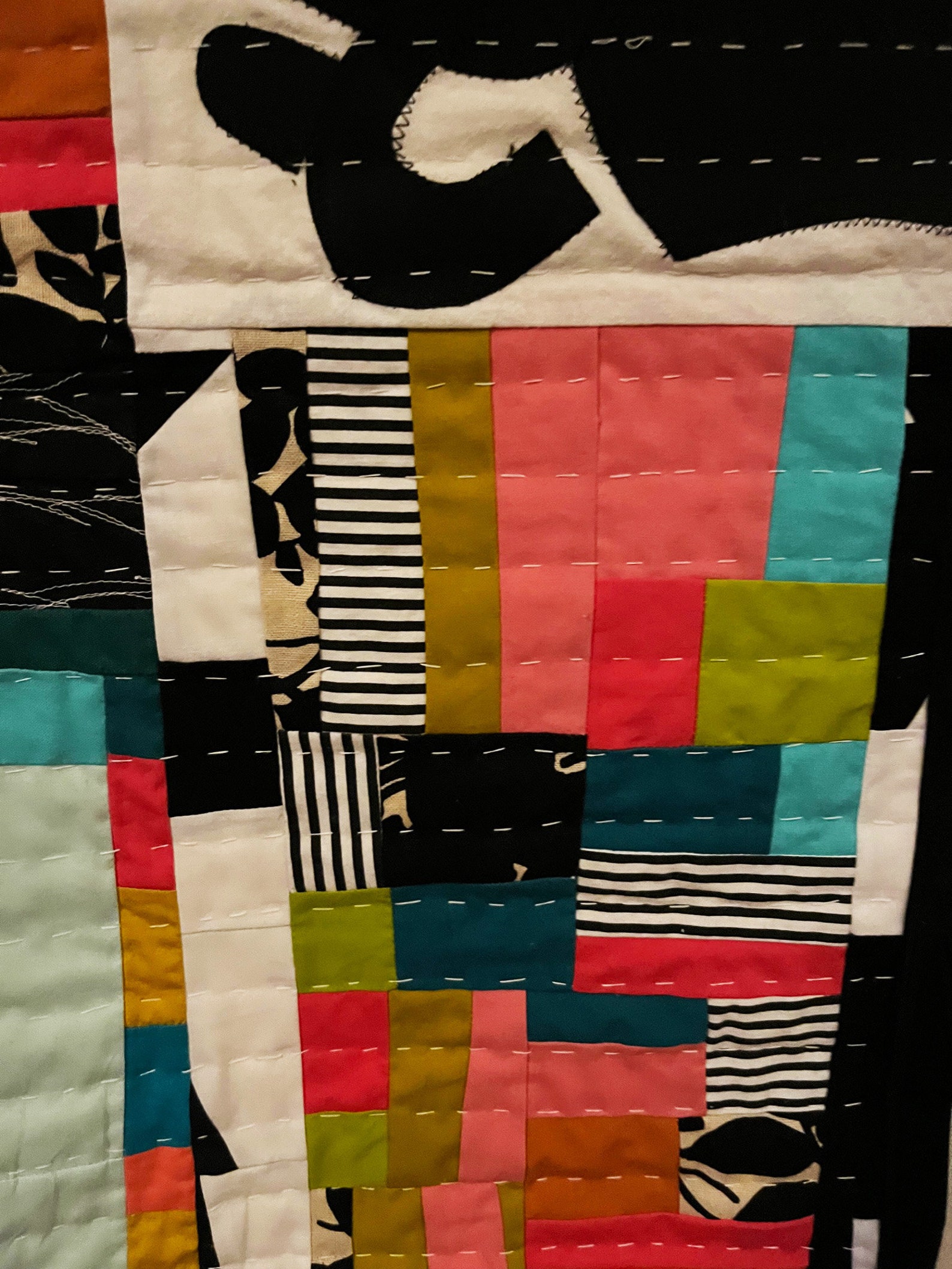 Twist. Abstract Quilted Wall Hanging for Your Home. Modern ...