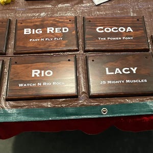 Horse Stall Sign, Stable Name Plate, Barn Name Sign, Horse Stall Name ...