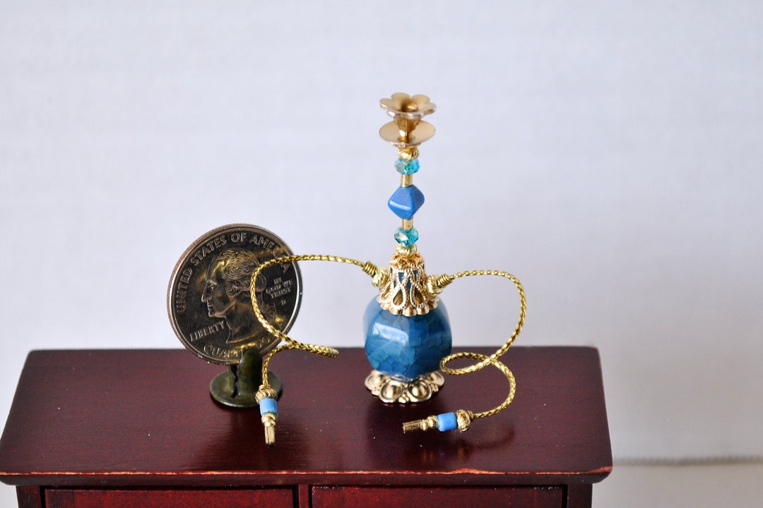 Dollhouse Miniatures Hippie Hookah, Artisan Made 1960 Era Hippie Decor ...