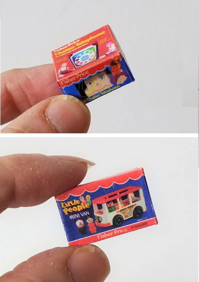 Dollhouse Miniatures Doll's Toy Box, CHOOSE From 11 Doll's Toys (BOXES ...