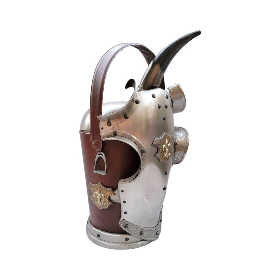 Rare Medieval Horned Helmet Ice Bucket With Wind up Music - Etsy