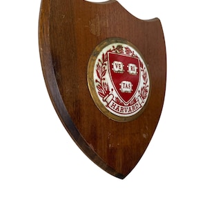 Rare Vintage Harvard University Wooden Shield Plaque, Classic ...