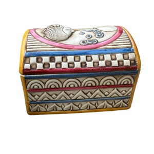 Art Deco Cigarette Box / Antique Ceramic Dimensional Box/ Trinket Box ...