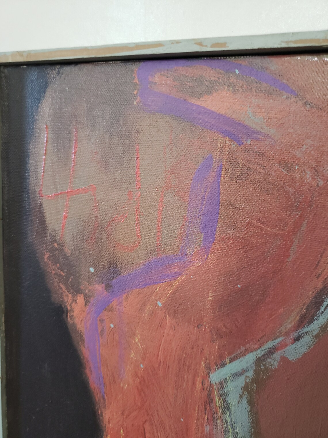 Large 40x30 Original Signed Charles Li HIDLEY Abstract Female | Etsy