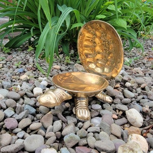 Brass Turtle Box, Hinged Trinket Box / Jewelry Box / Gold Metal ...