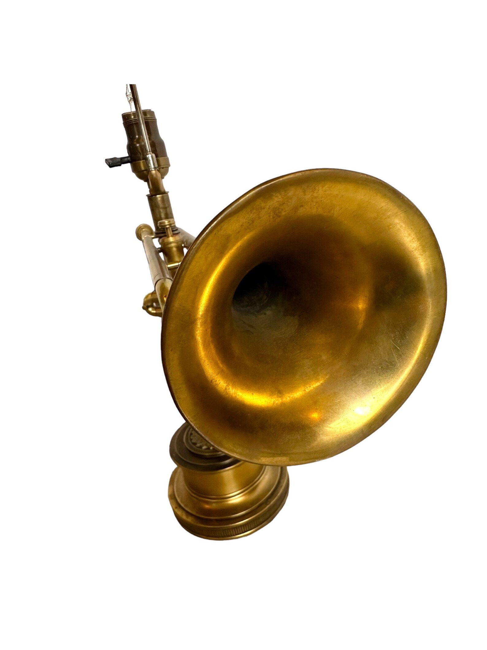 Vintage Musical Trumpet Table Lamp, Upcycled Brass Horn Lamp ...