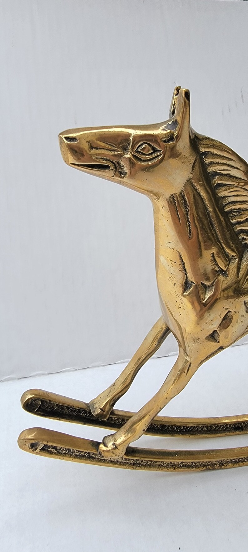 Vintage Brass Rocking Horse / Equestrian Home Decor / Brass - Etsy