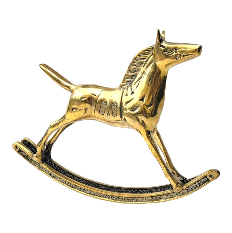Vintage Brass Rocking Horse / Equestrian Home Decor / Brass - Etsy