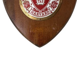 Rare Vintage Harvard University Wooden Shield Plaque, Classic ...