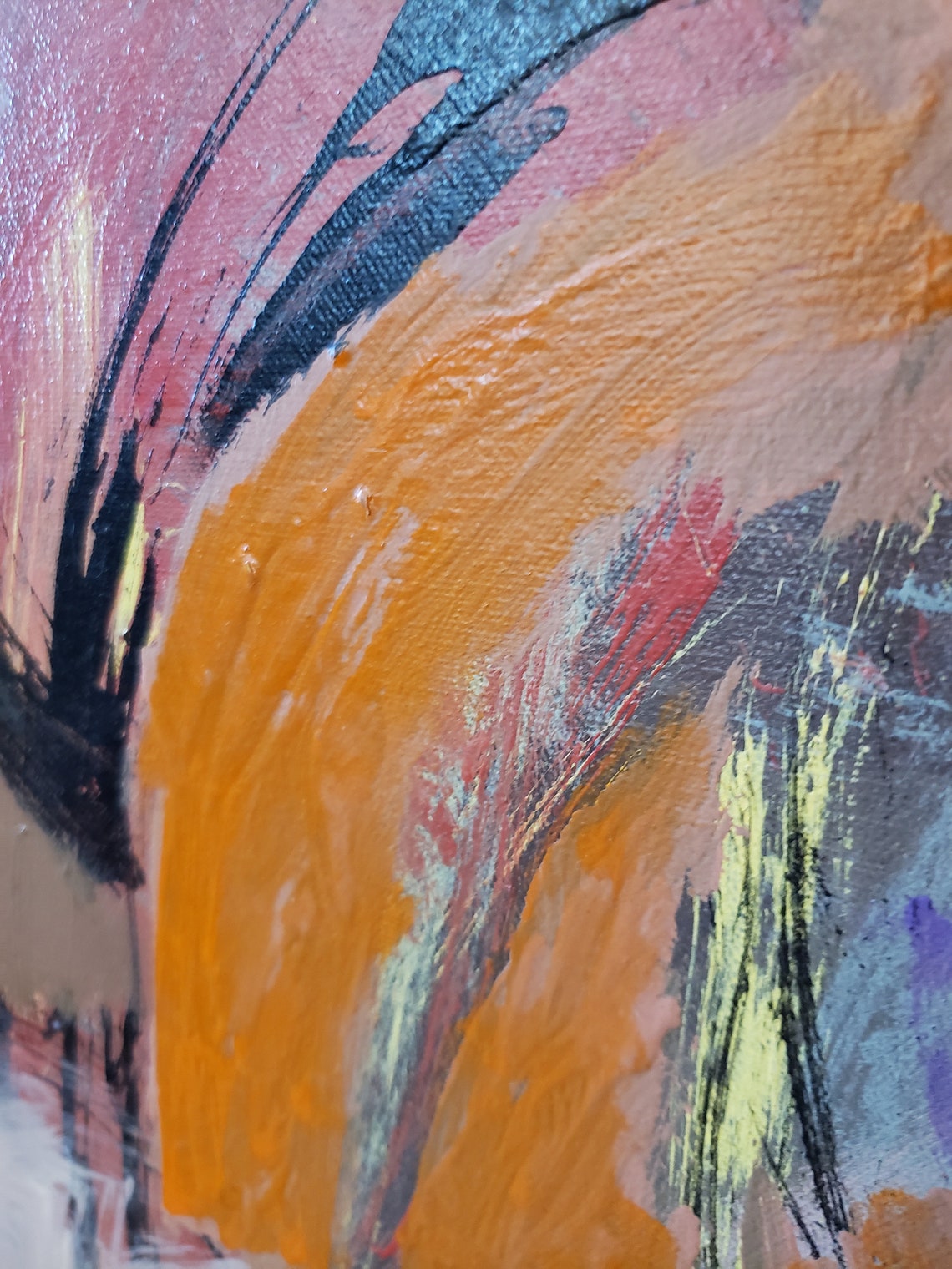 Large 40x30 Original Signed Charles Li HIDLEY Abstract Female | Etsy