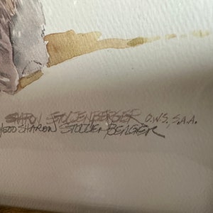 Vintage Signed Elephant Watercolor Painting / Framed Original Painting ...