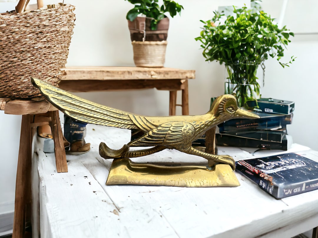 Vintage Brass Roadrunner Figure / Brass Bird / Bird Lover / Bird Decor ...