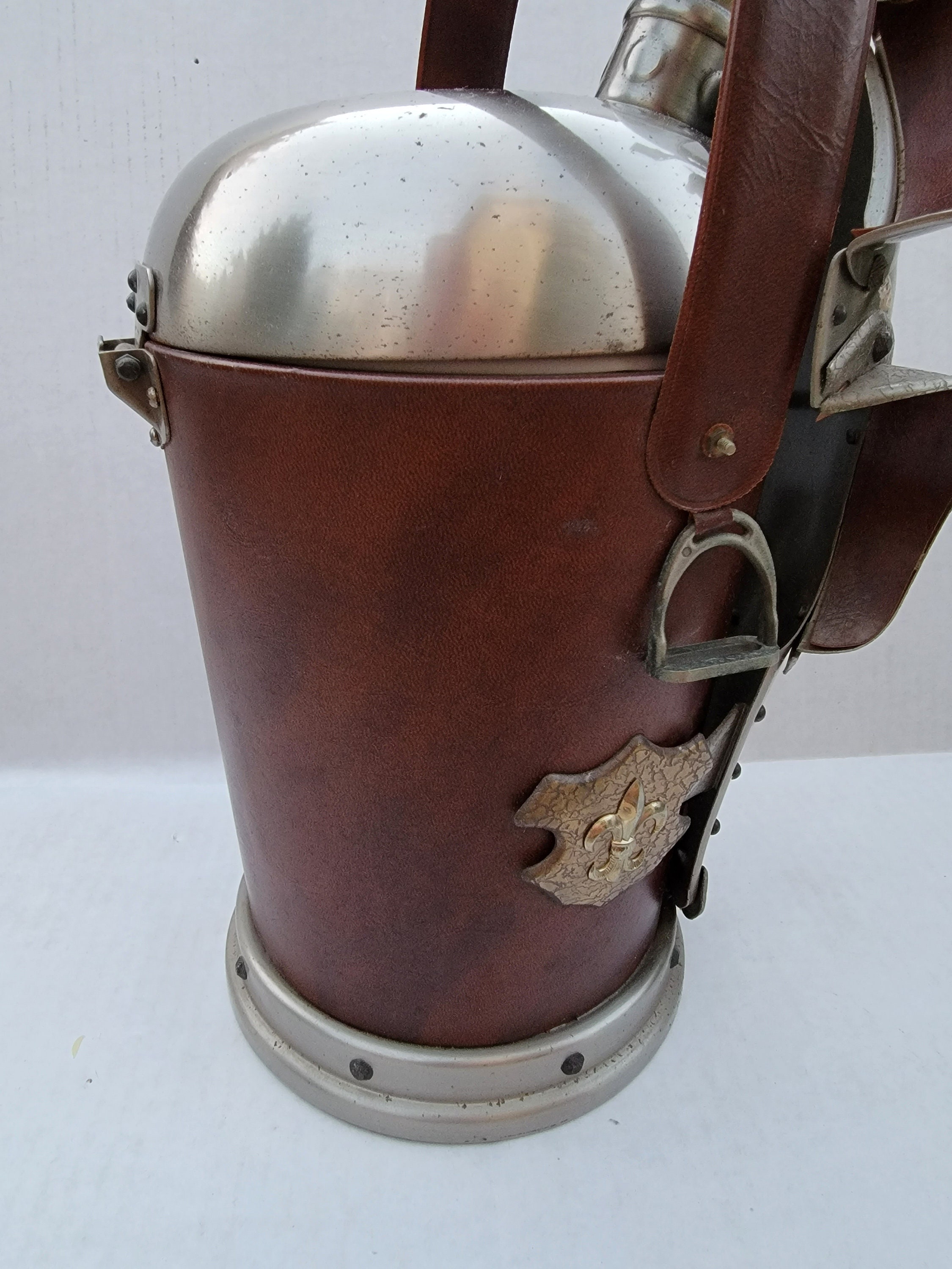 Rare Medieval Horned Helmet Ice Bucket With Wind up Music Player / Faux ...