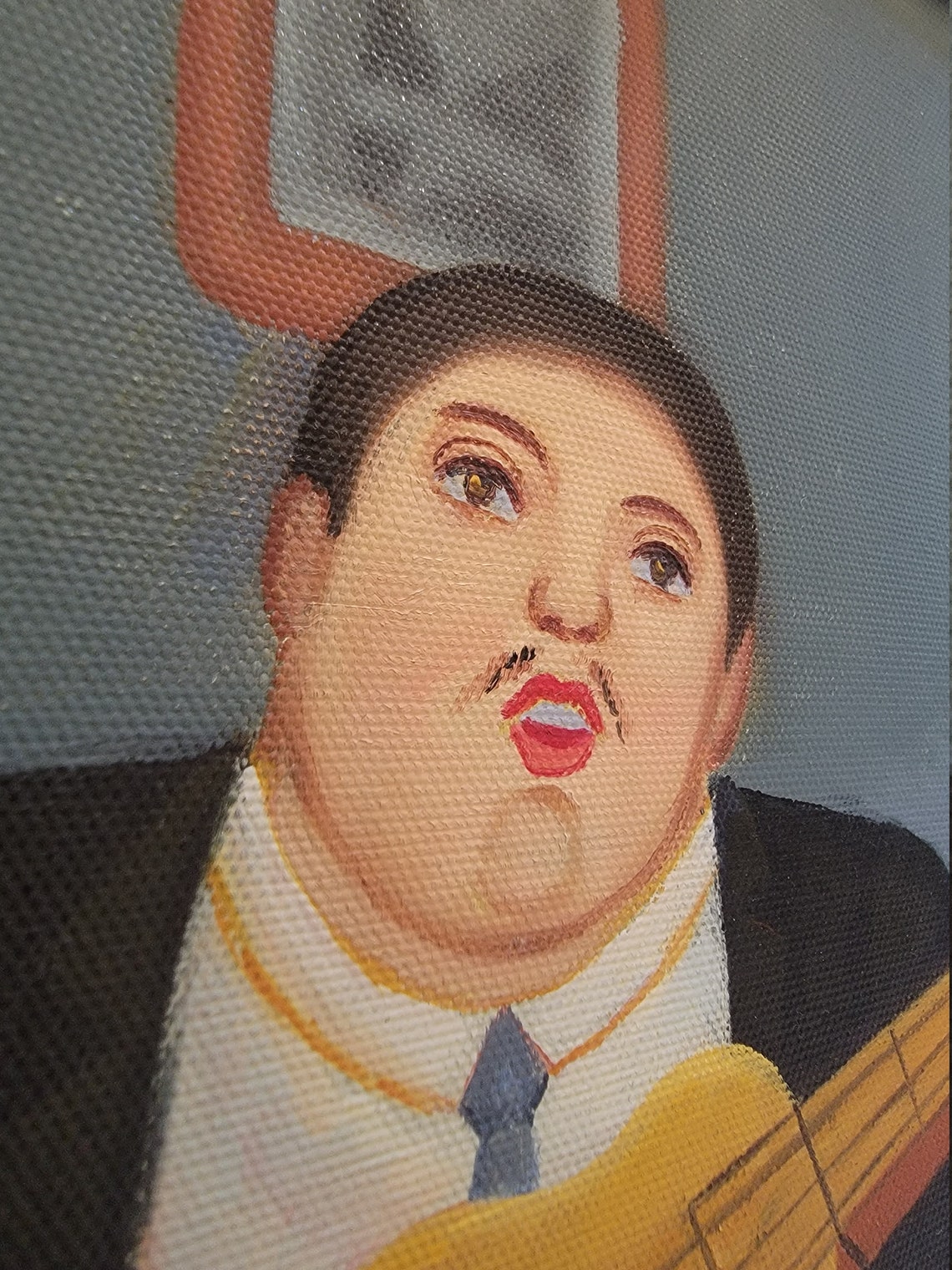 Fernando Botero Oil Painting Los Musicos Reproduction Signed N - Etsy