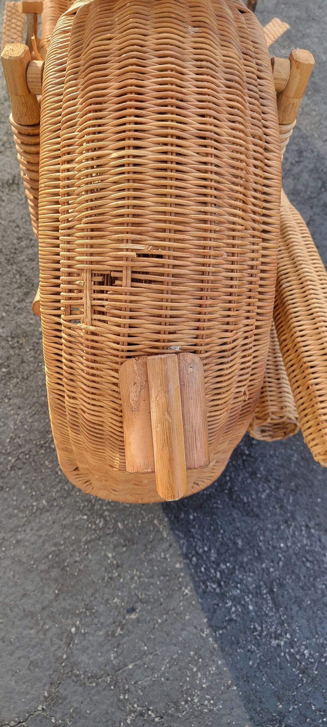 1960's Life Size Rattan Motorcycle, Bamboo and Wicker Harley Davidson ...