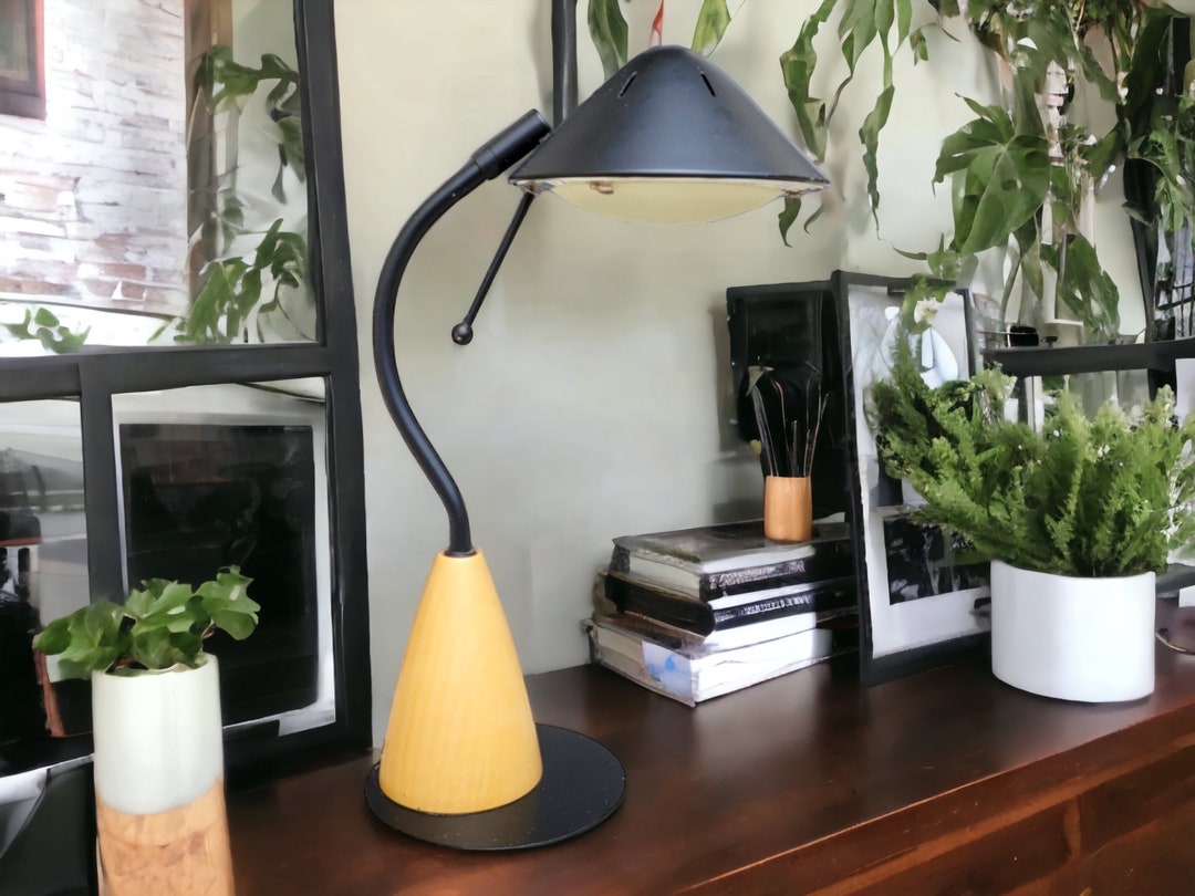 Post Modern Desk Lamp by Ron Reszek / Adjustable 90'stable Lamp / Goose ...