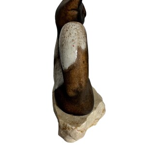 Vintage Maigon DAGA CAT Statue, Signed Studio Art Pottery, Post Modern ...