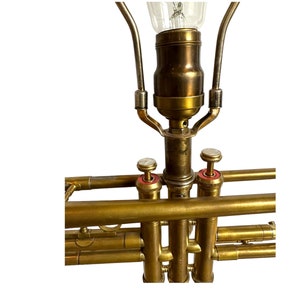 Vintage Musical Trumpet Table Lamp, Upcycled Brass Horn Lamp ...