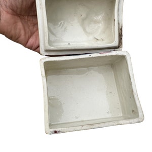 Art Deco Cigarette Box / Antique Ceramic Dimensional Box/ Trinket Box ...