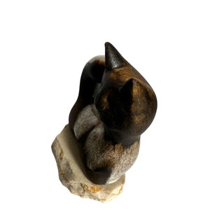 Vintage Maigon DAGA CAT Statue, Signed Studio Art Pottery, Post Modern ...