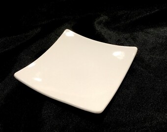 White Glass Dish | Etsy