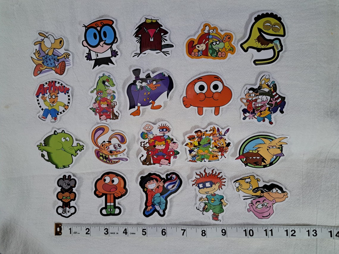 CARTOON MODERN THEMED Stickers Animated Popular Characters Television ...