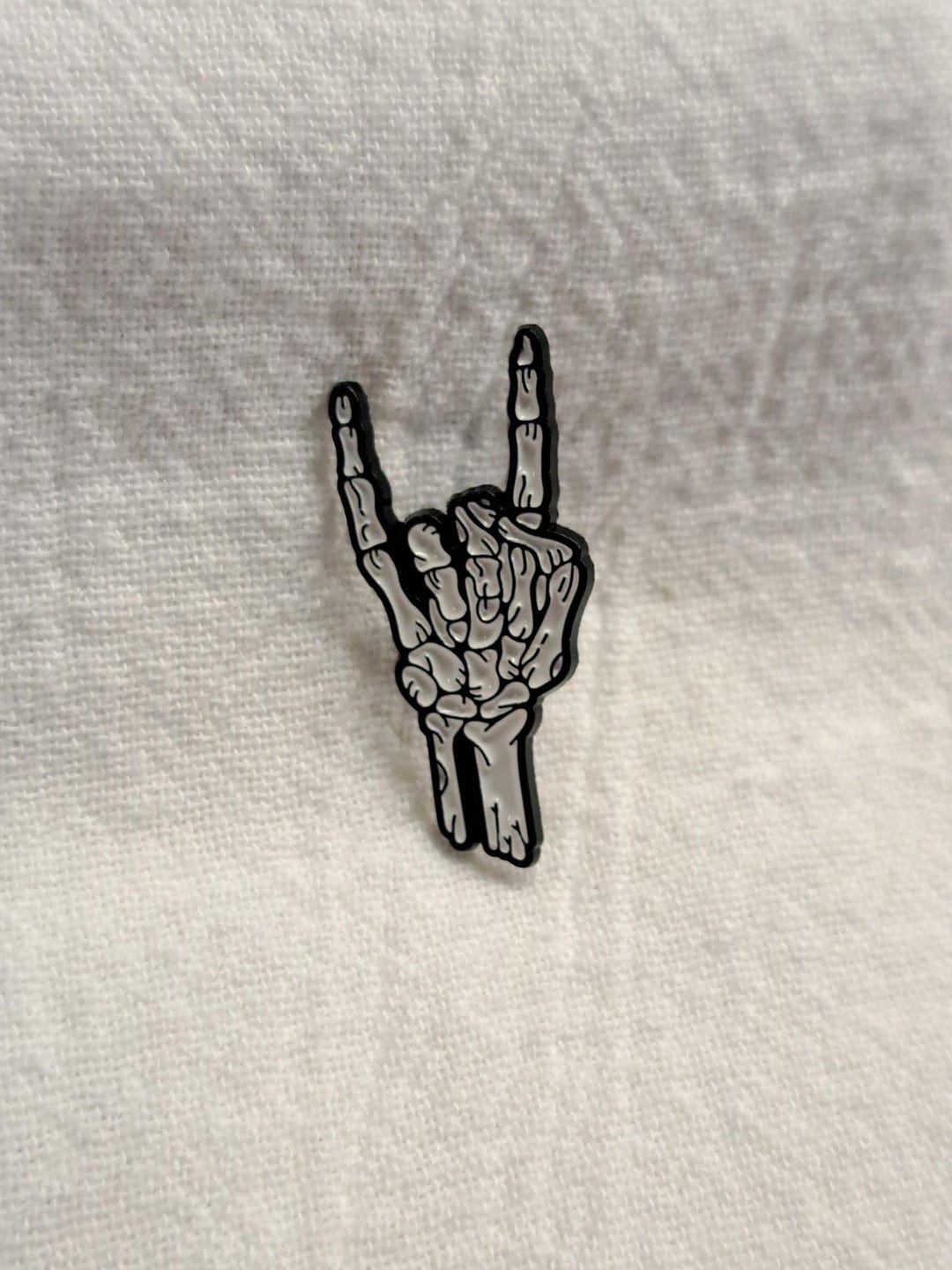 HANG LOOSE SKELETON Hand Sign Language Wave Hippy Hobo Funny Scary ...