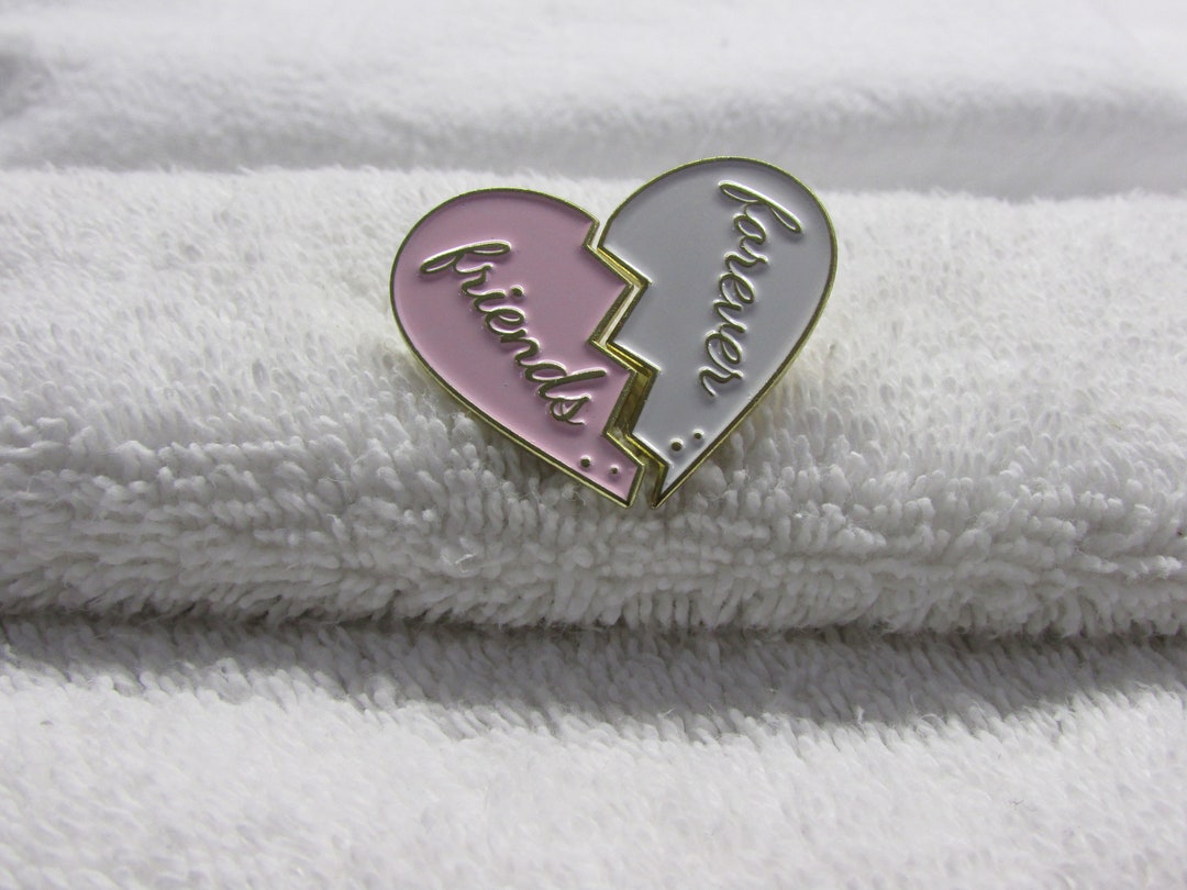 BEST FRIENDS FOREVER Lapel Stick Pins Brooch Fashion Wear Clothing ...