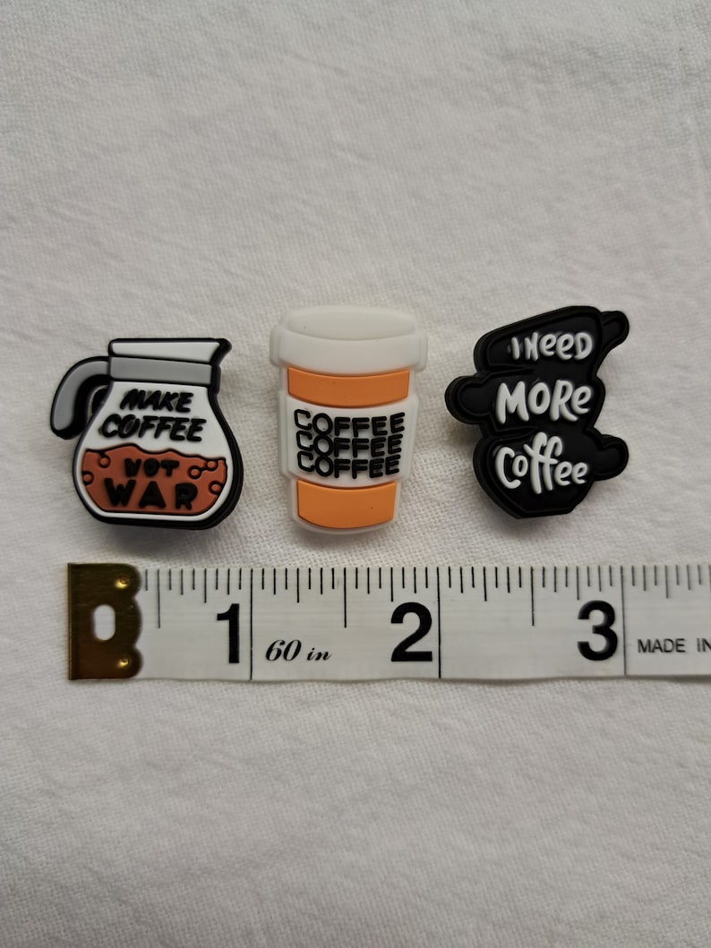 COFFEE LATTE FRAPPUCCINO Shoe Charms Croc Pegs Clips Decorations ...