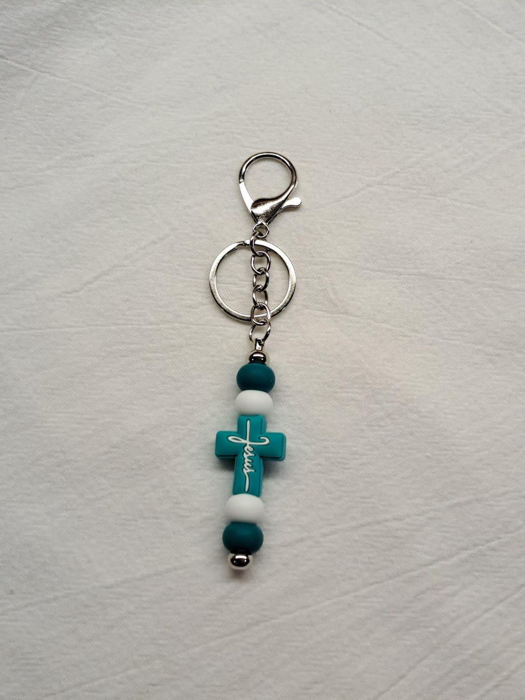 LORD JESUS CHRIST Cross Focal Beaded Keychain Keyring Gifts Accessories ...