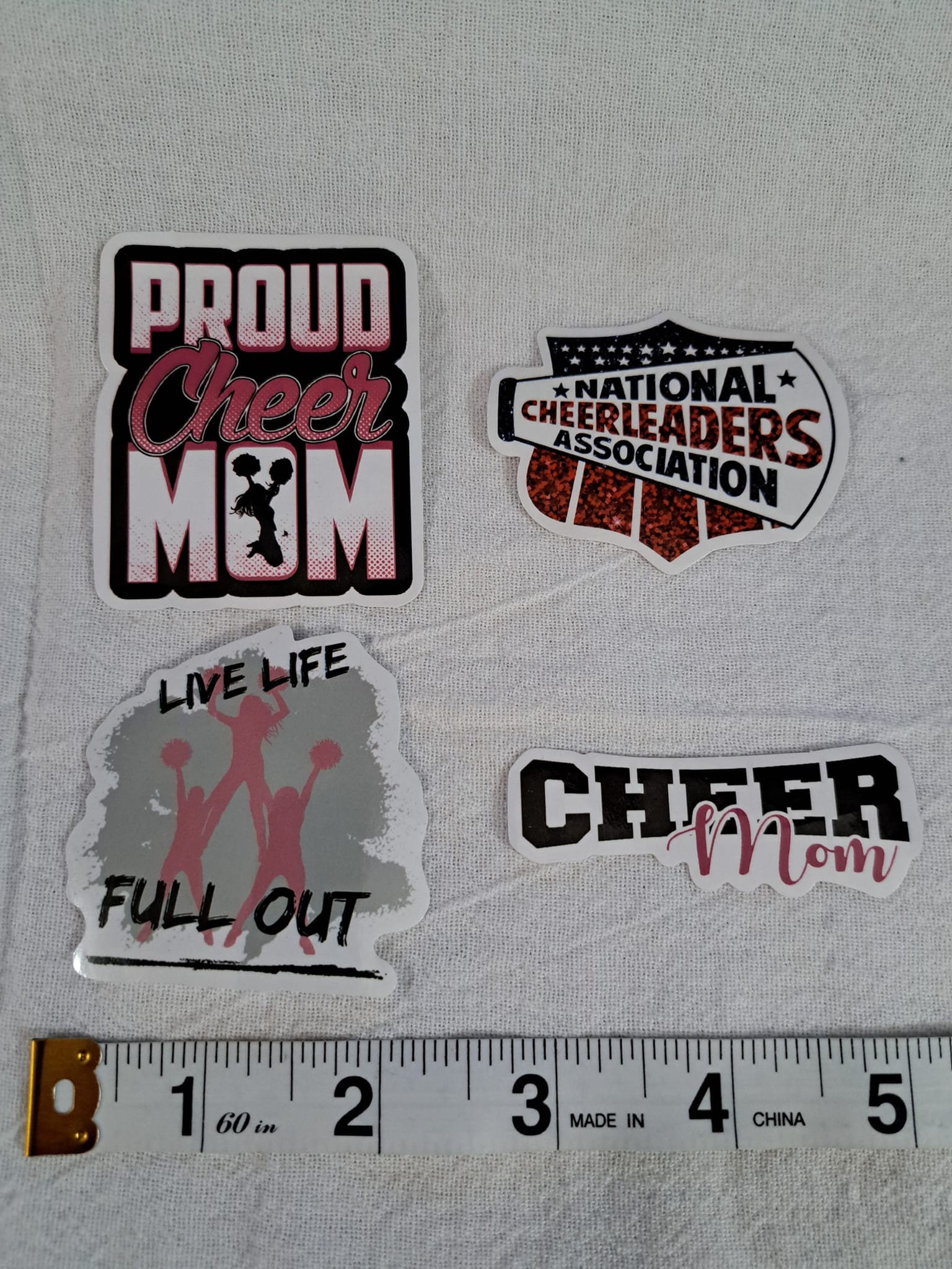 CHEER MOM & CHEERLEADER Stickers Decal Decorating Scrapbooking Laptop ...