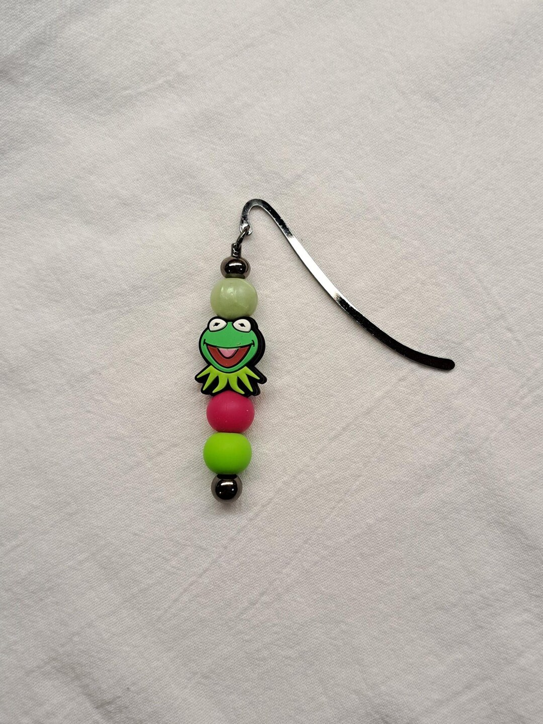 POPULAR KIDS CHILDRENS Frog Puppet Silicone Focal Beaded Books Markers ...