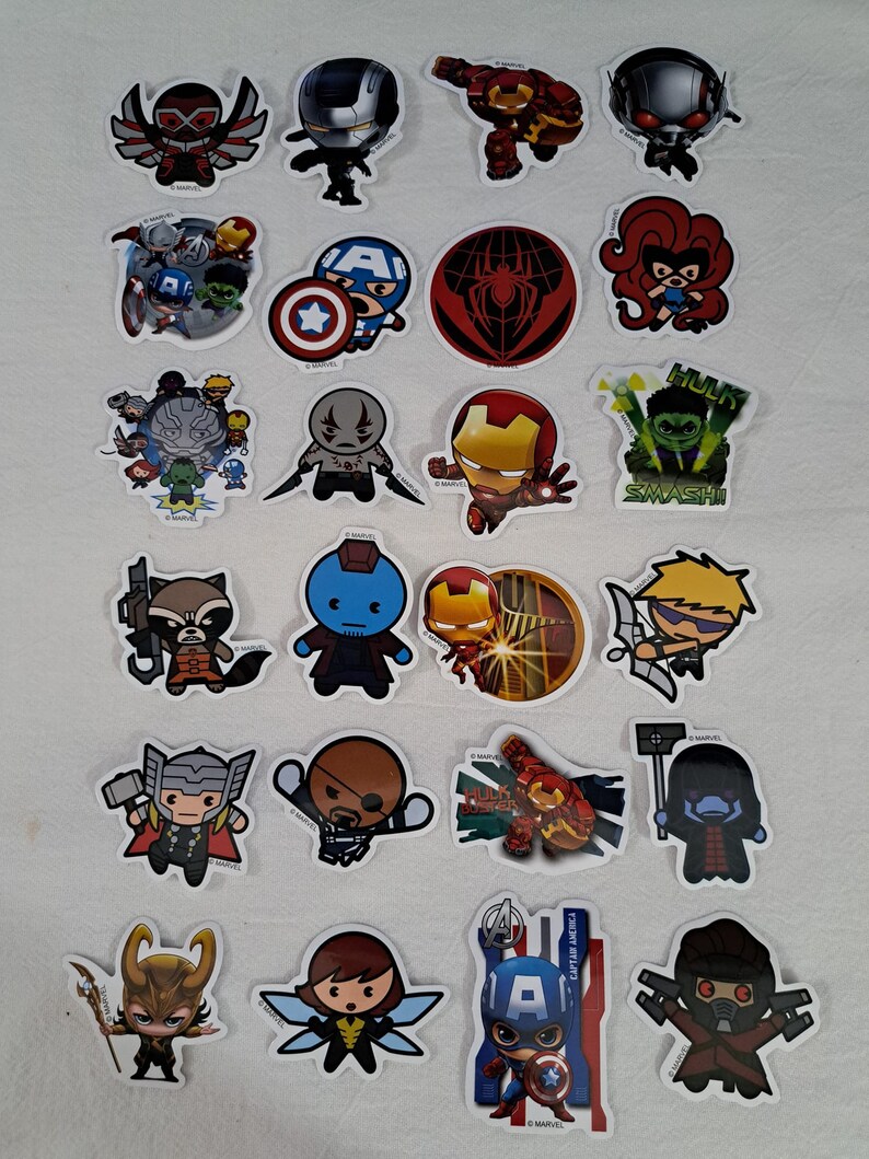 BABY SUPERHERO ANIMATED Cartoon Character Themed Stickers Journaling ...
