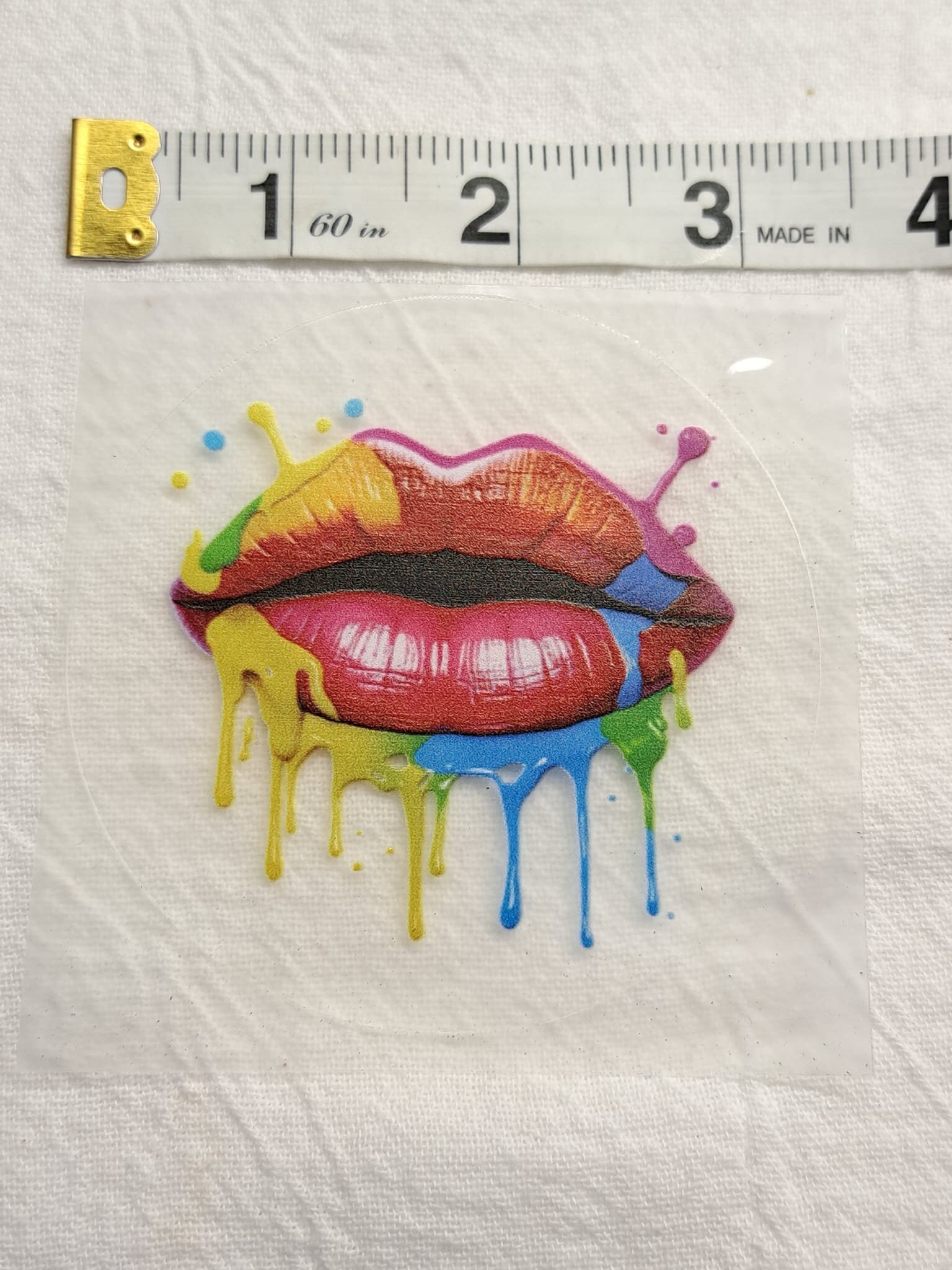 COLORFUL PAINTED LIP Dripping Stickers Sexy Rainbow Colorful Mouth ...