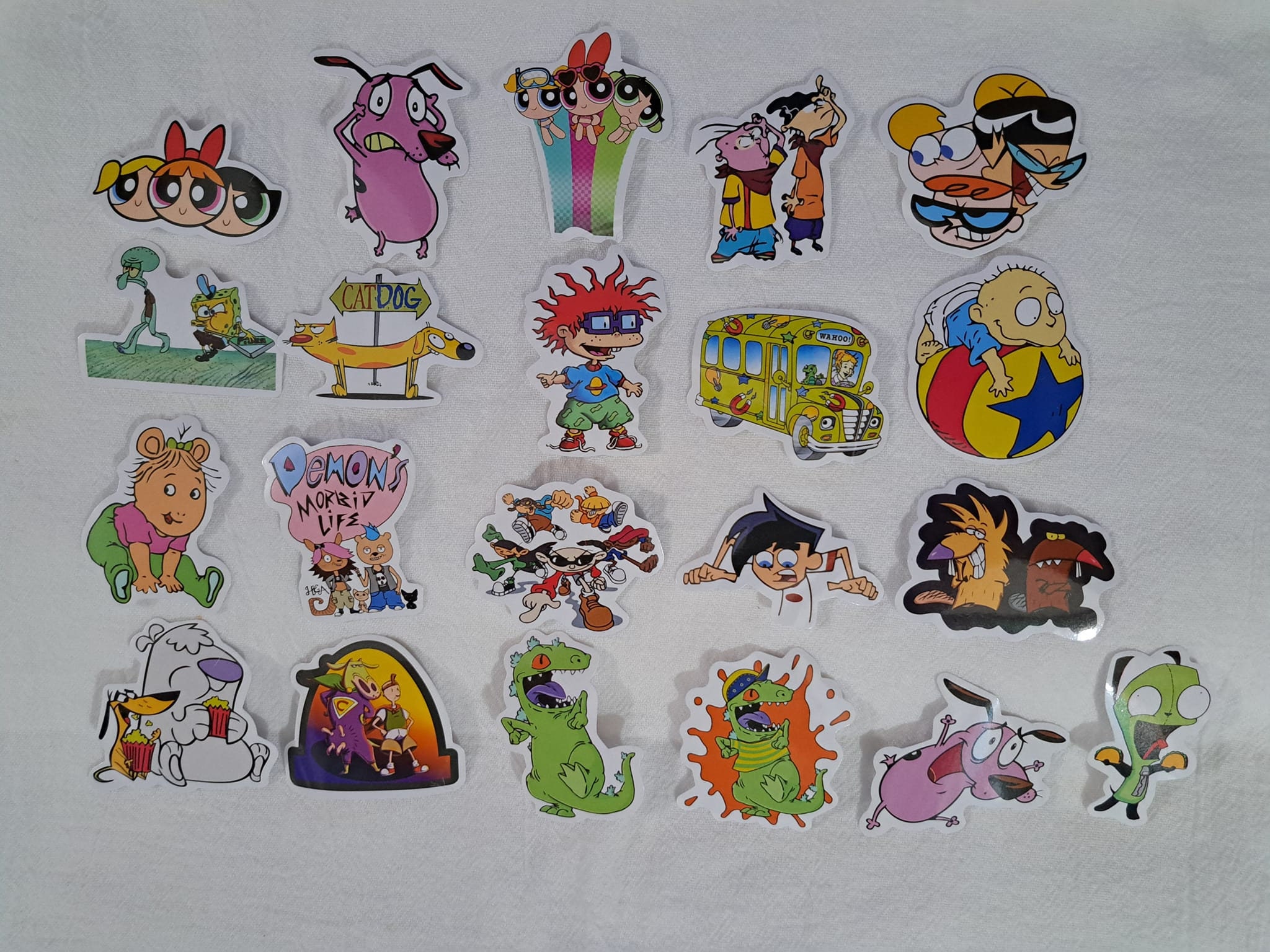 CARTOON MODERN THEMED Stickers Animated Popular Characters Television ...