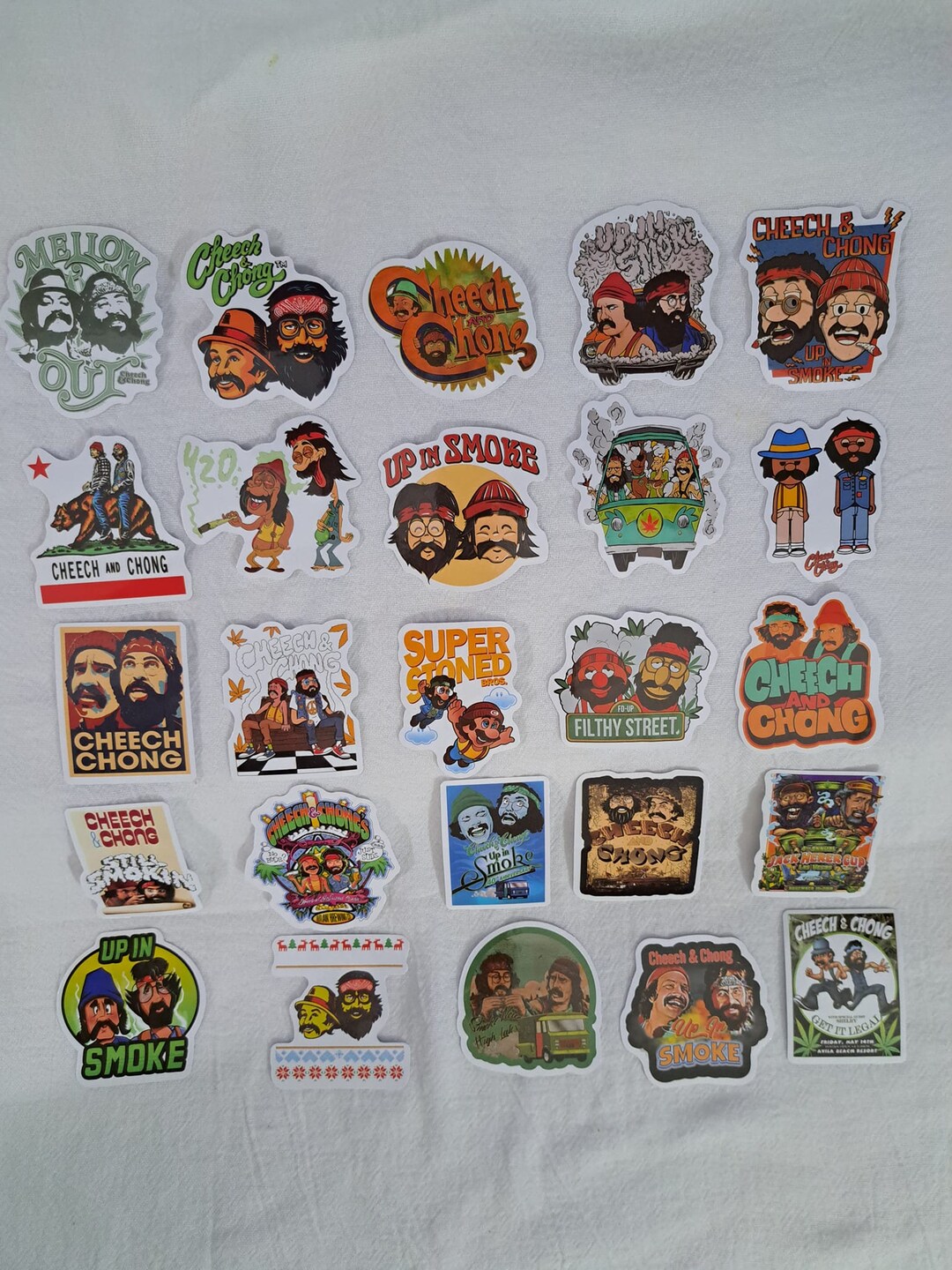 POPULAR VINTAGE MOVIE Film Smokin' Hot Cheech & Chong Stickers ...