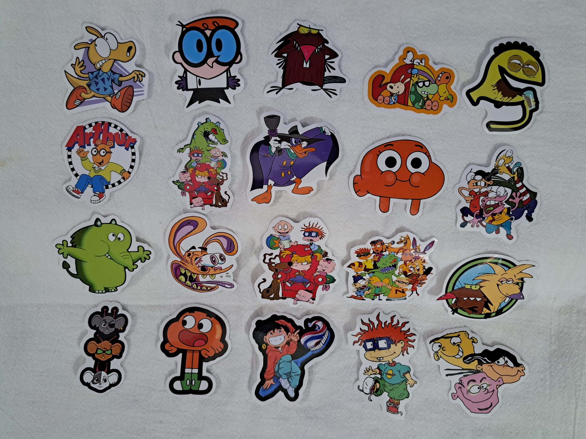 CARTOON MODERN THEMED Stickers Animated Popular Characters Television ...