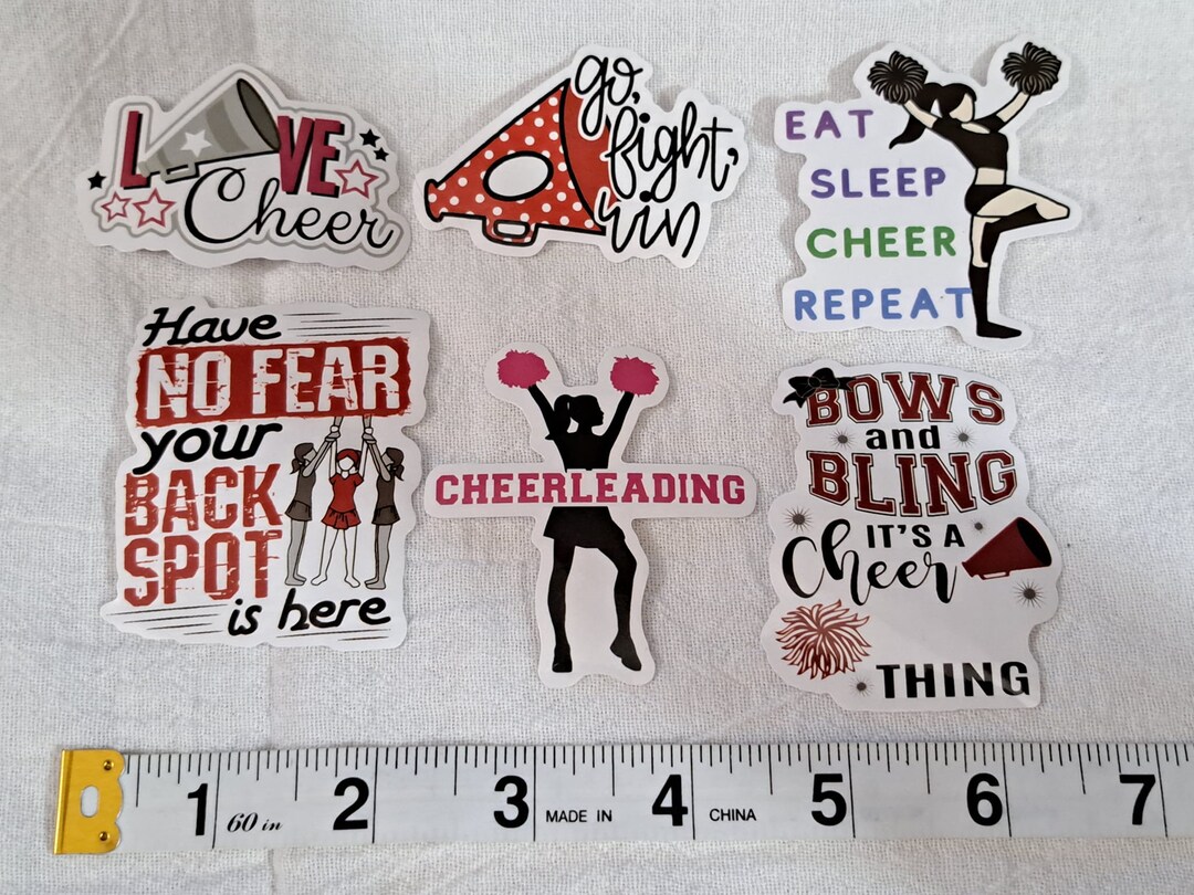 CHEERLEADER & CHEER MOM Stickers Decal Decorating Scrapbooking Laptop ...