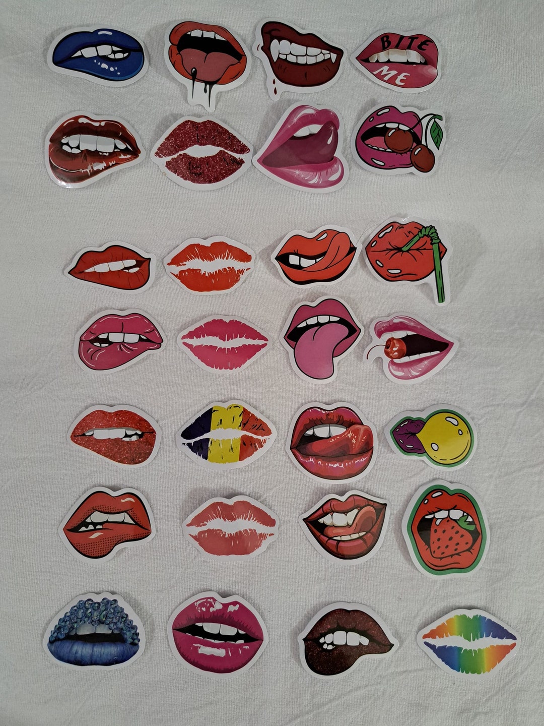 LIP STICKERS Decal Decorating Scrapbooking Laptop Journaling ...