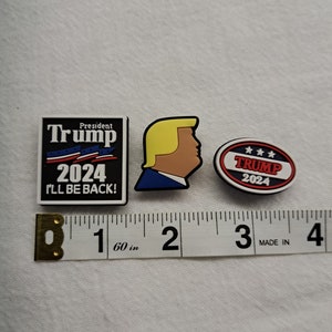 DONALD TRUMP 2024 President Presidential American Election Jewelry Shoe ...