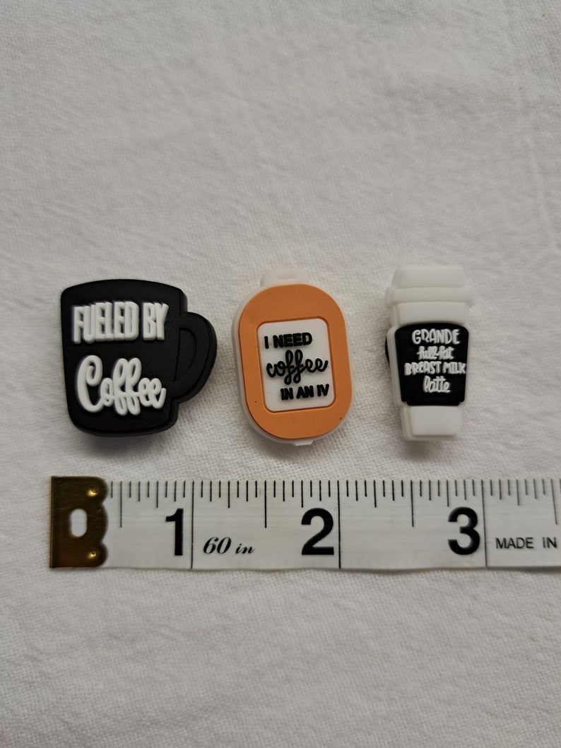 COFFEE LATTE FRAPPUCCINO Shoe Charms Croc Pegs Clips Decorations ...