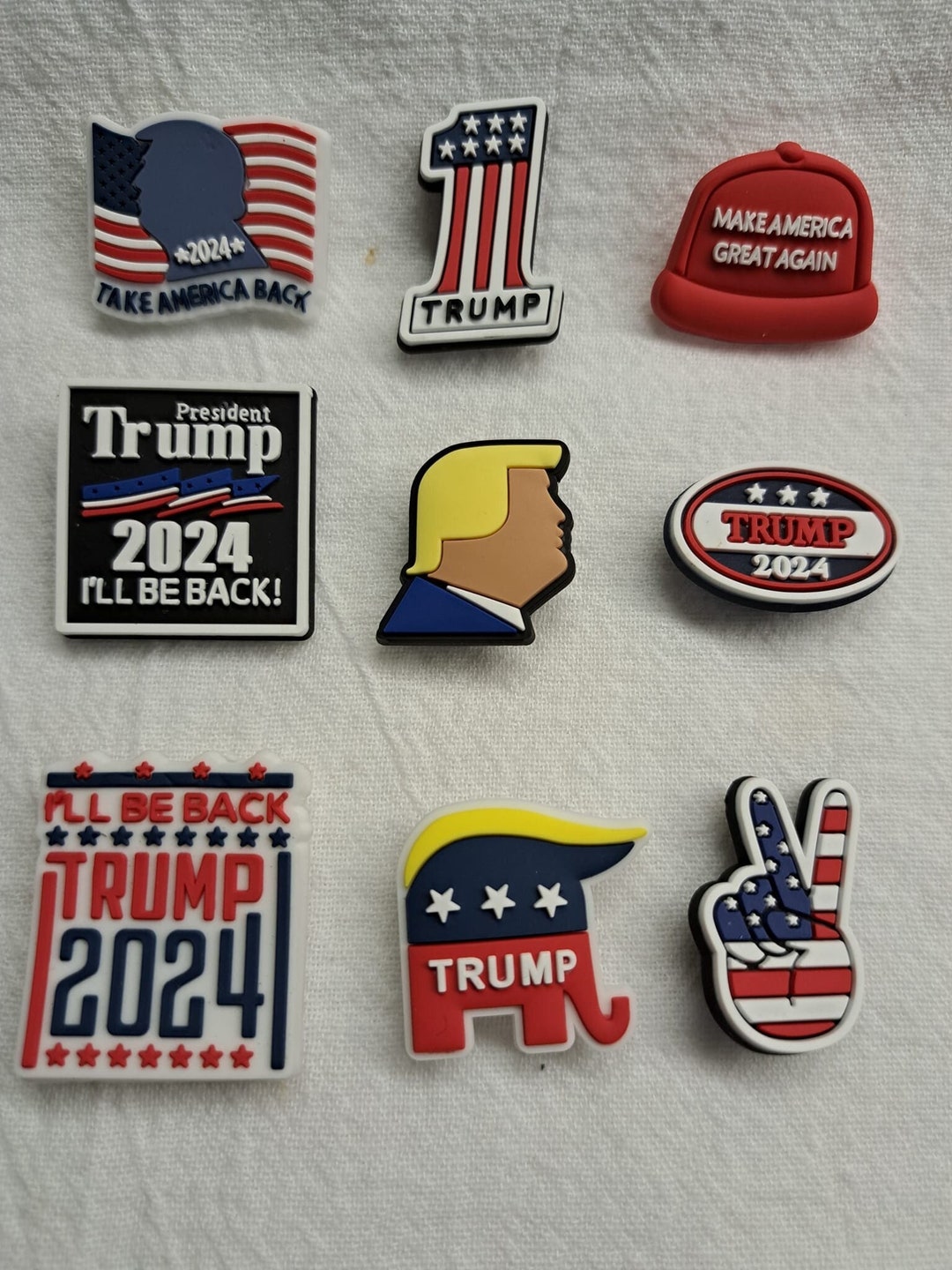 DONALD TRUMP 2024 President Presidential American Election Jewelry Shoe ...