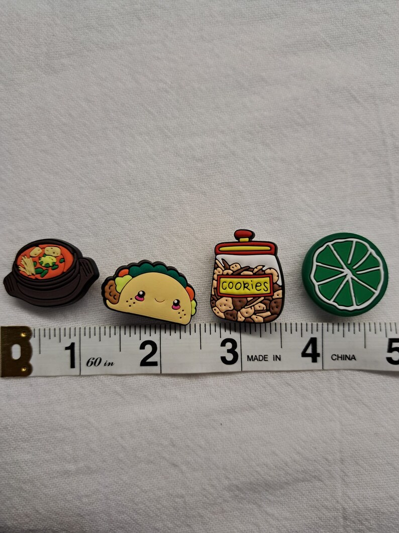 FOOD and DRINKS SNACKS Shoe Charms Munchies Foodie Fruit Taco Mexican ...