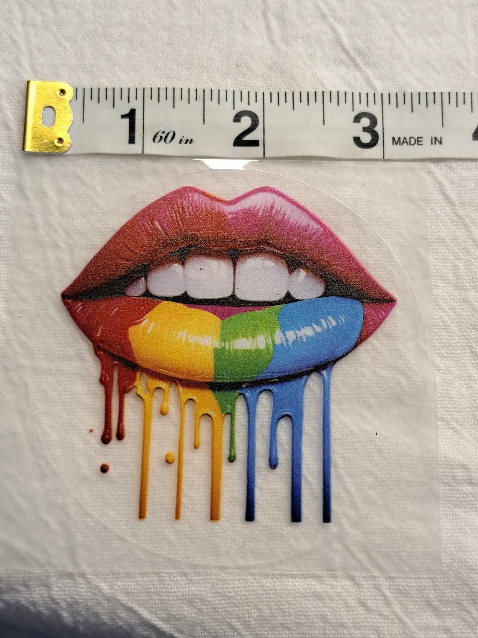 COLORFUL PAINTED LIP Dripping Stickers Sexy Rainbow Colorful Mouth ...