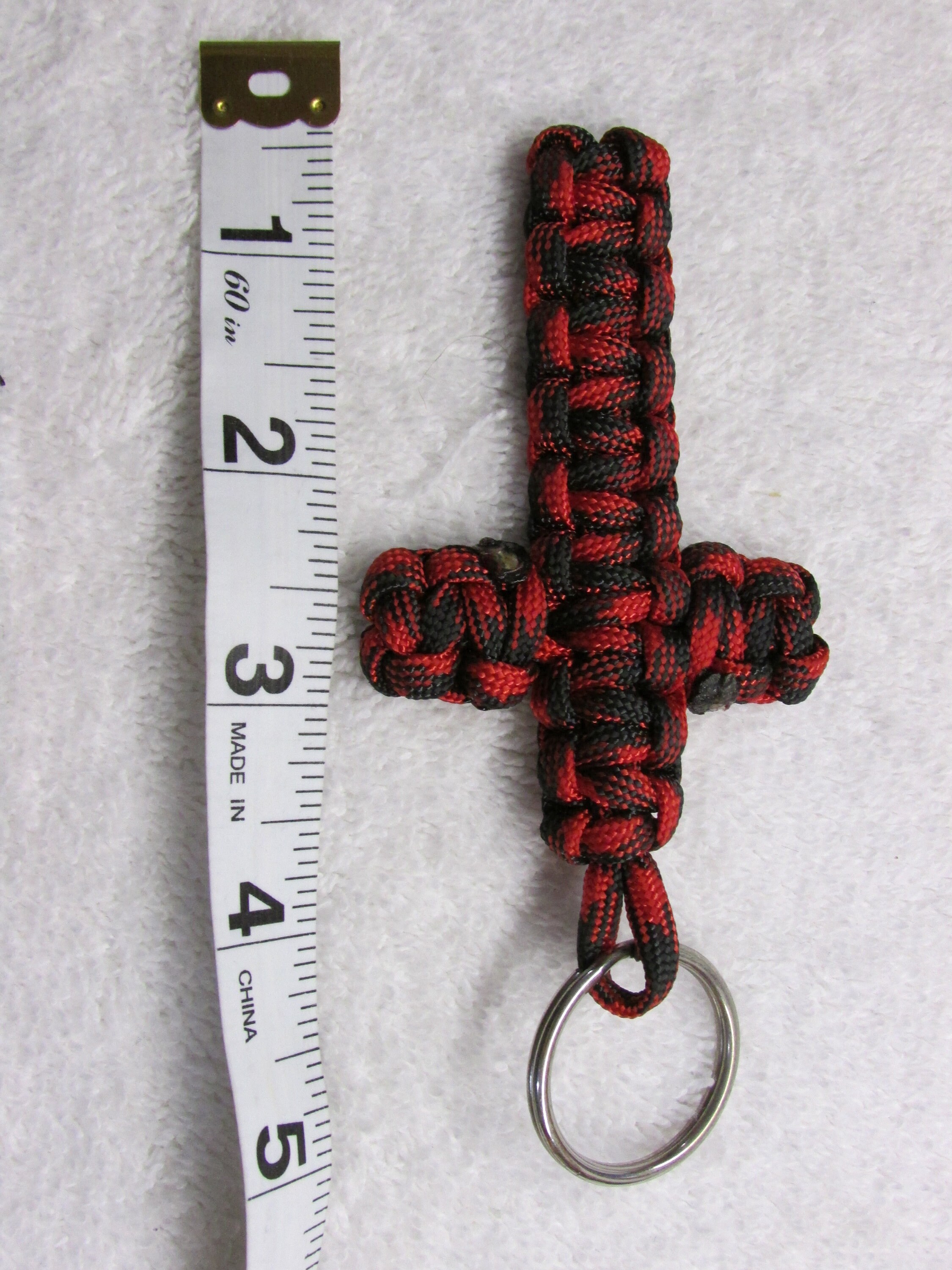 Macrame Paracord Cross Keyring - Etsy