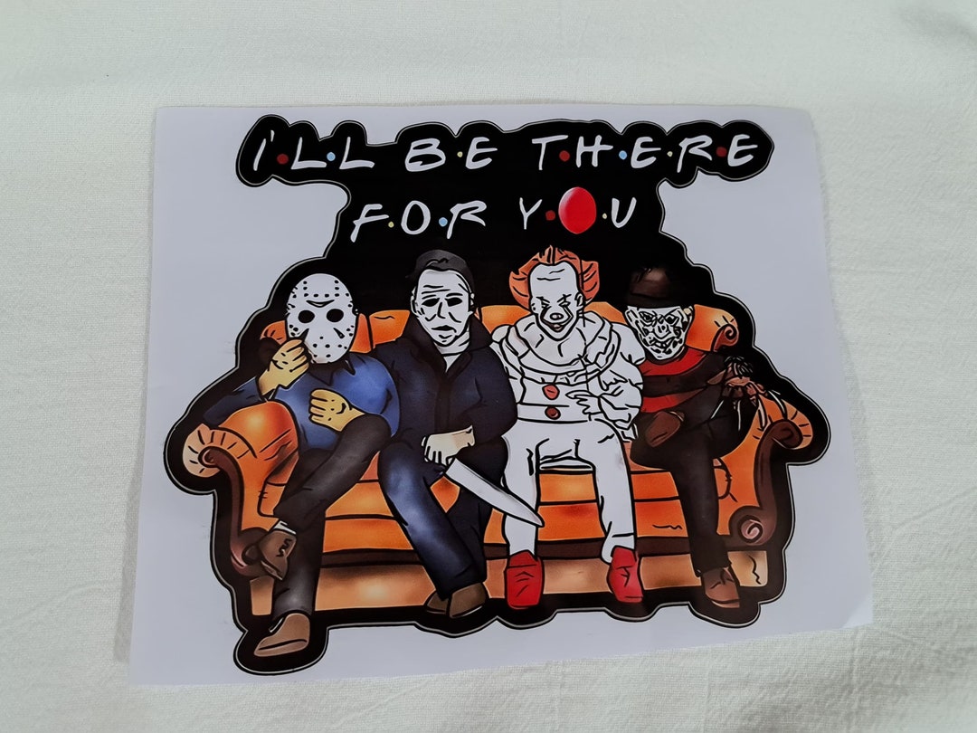 HUMOROUS FRIENDS FOREVER Horror Movie Characters Halloween Clowns Scary ...