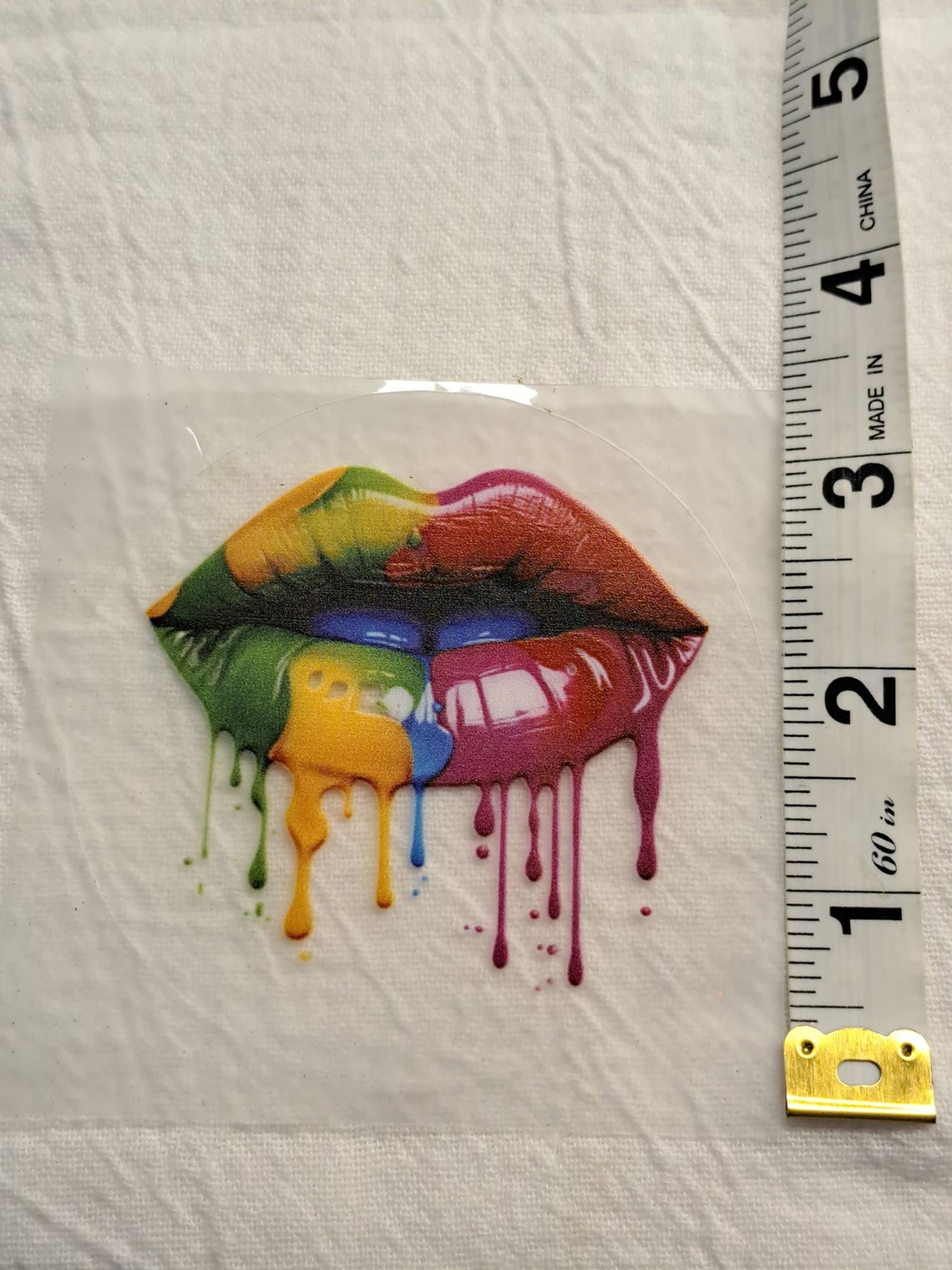 COLORFUL PAINTED LIP Dripping Stickers Sexy Rainbow Colorful Mouth ...