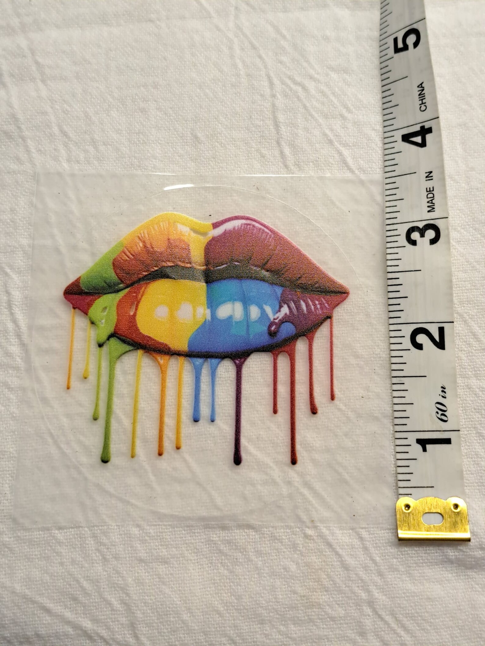 COLORFUL PAINTED LIP Dripping Stickers Sexy Rainbow Colorful Mouth ...