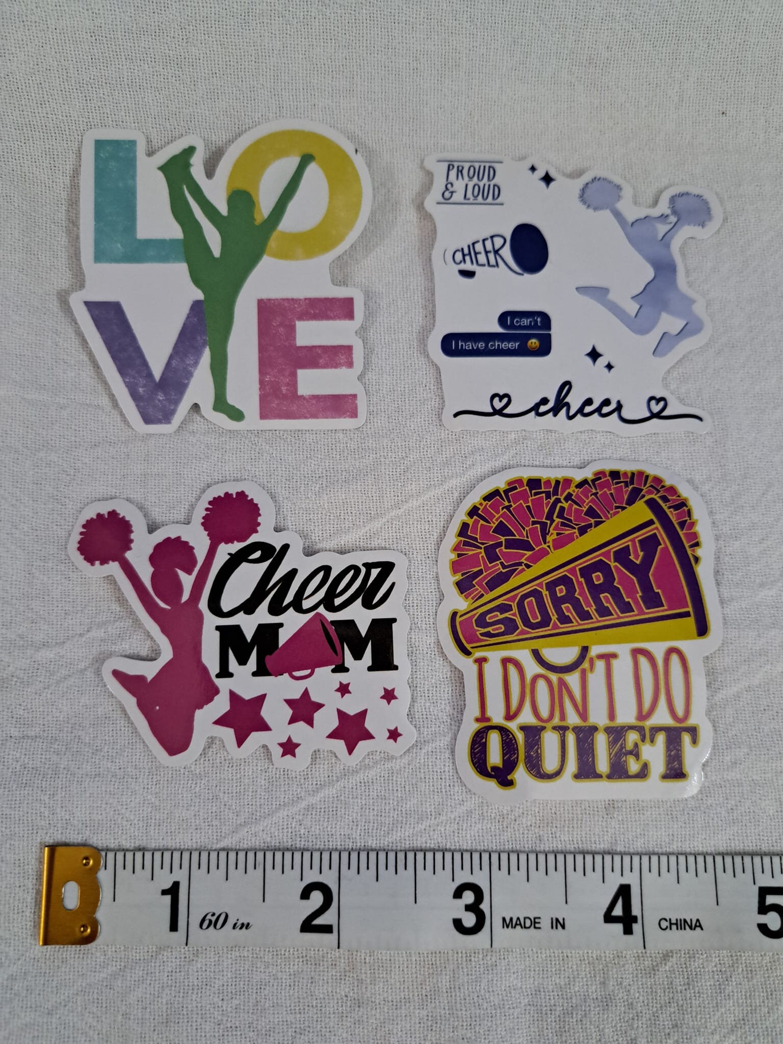 CHEER MOM & CHEERLEADER Stickers Decal Decorating Scrapbooking Laptop ...